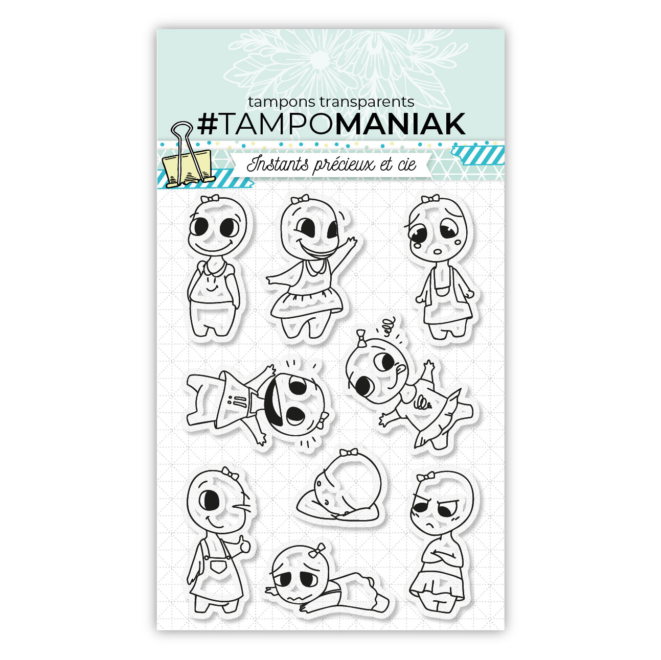 Tampon smileys filles - 10x15cm – CréaPlaisir 2026